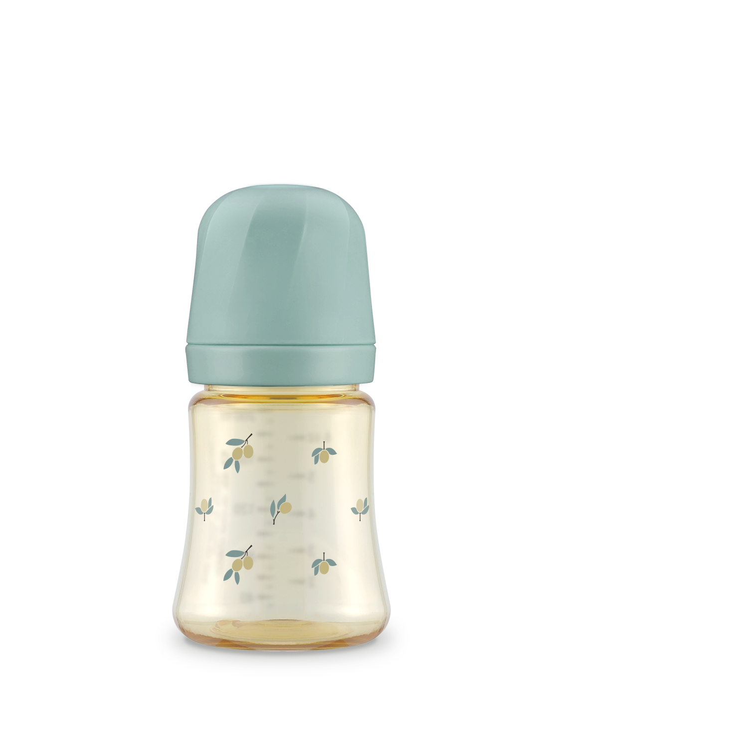 PPSU Feeding Bottle 200ml (with stage 1 teat, Olive) - GROSMIMI